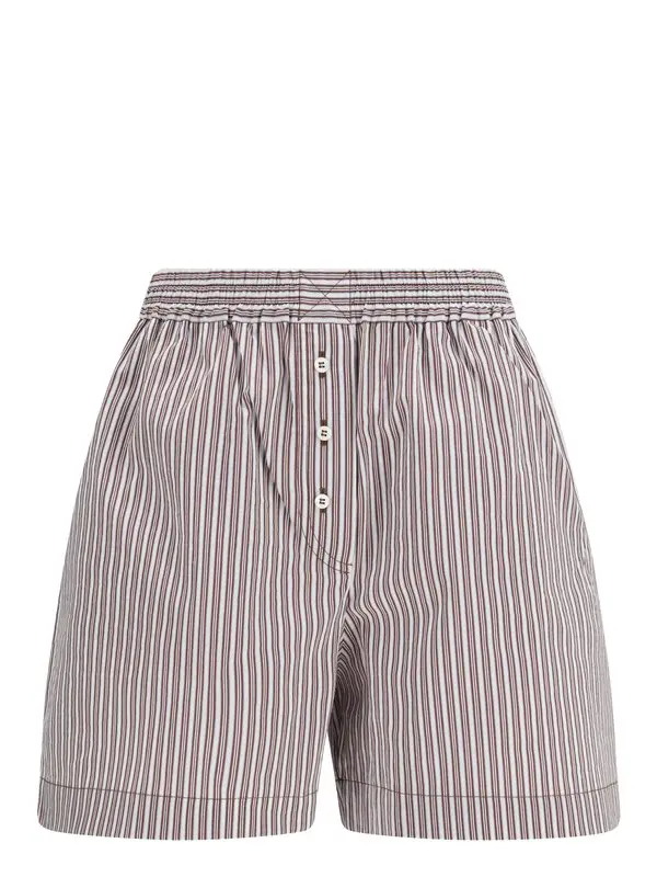 Brunello Cucinelli Striped Silk Boxer Shorts - Multicolor