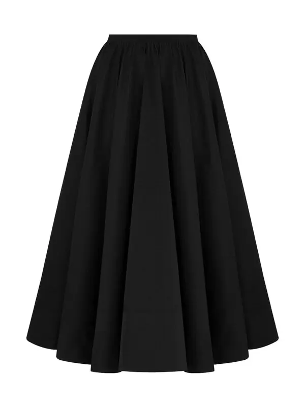 Dior Flared Silk Midi Skirt - Multicolor