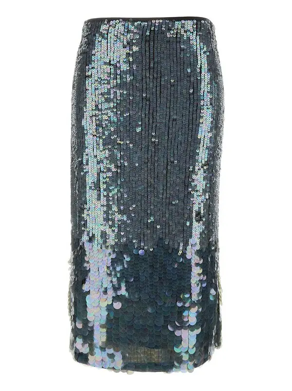 P.a.r.o.s.h Sequined Midi Skirt - Multicolor