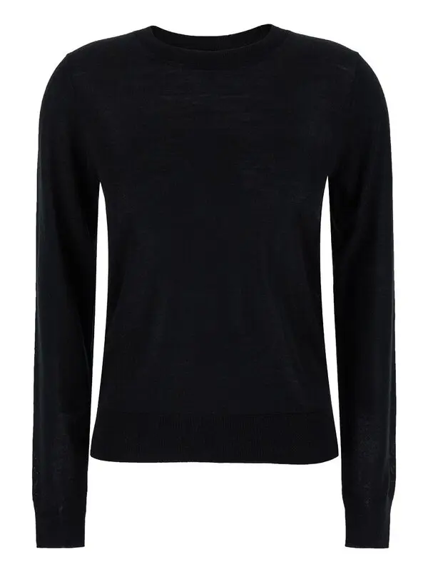 P.a.r.o.s.h Black Crewneck Long Sleeve Sweater - Multicolor