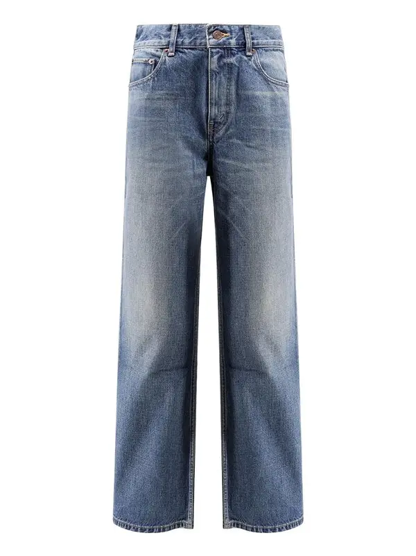 Celine Stone-washed Cotton Jeans - Multicolor