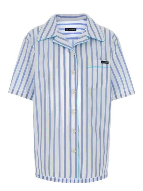 Dolce & Gabbana Embroidered Poplin Shirt - Multicolor
