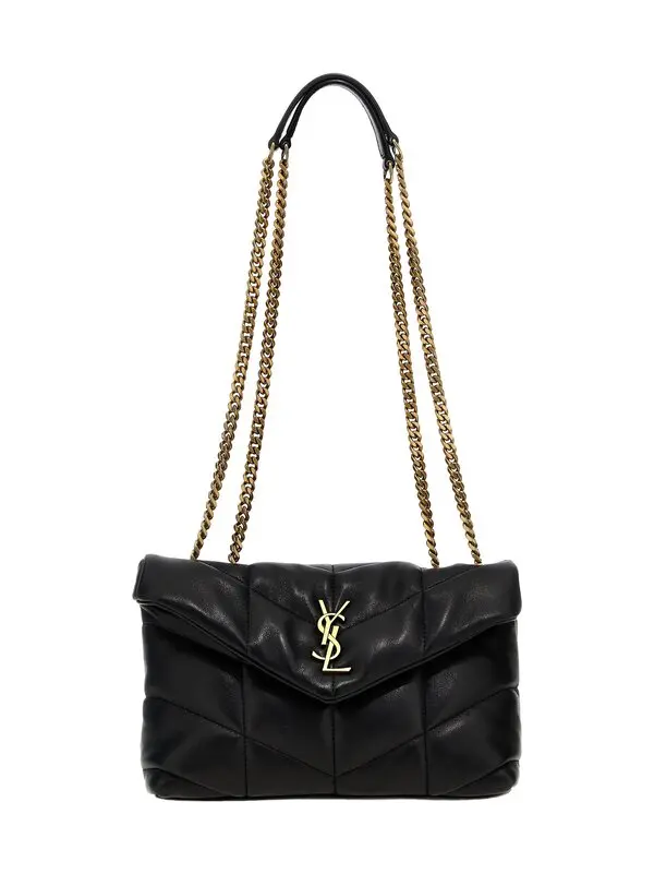 Saint Laurent Puffer Toy Quilted Leather Shoulder Bag - Black