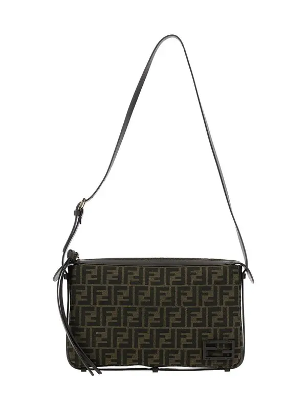 Fendi Ff Jacquard Fabric Shoulder Bag - Multicolor