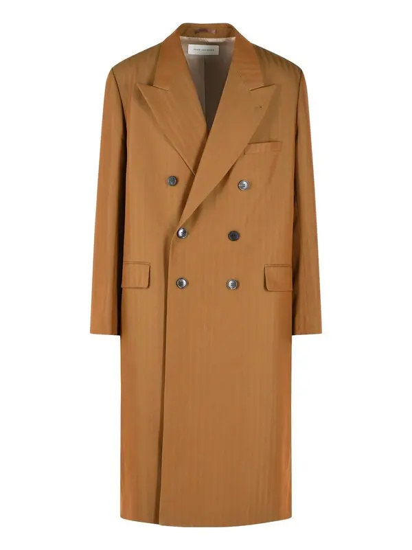 Dries Van Noten Rosie Wool Blend Coat - Brown