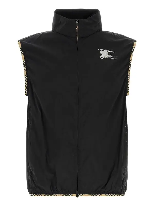 Burberry Sleeveless Nylon Jacket - Black