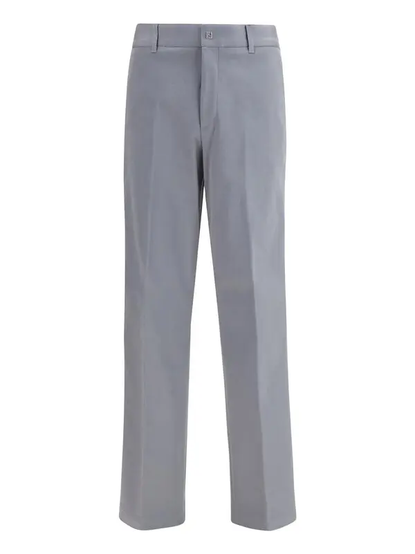 Fendi Cotton Tailored Pants - Gray