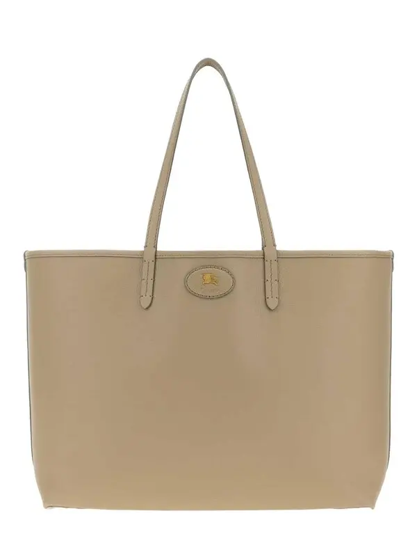 Burberry Reversible Leather Shopping Bag - Gray