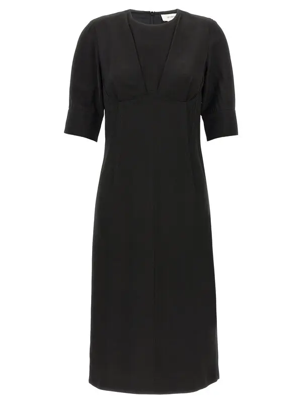 Sportmax Sele Viscose Crewneck Dress - Black