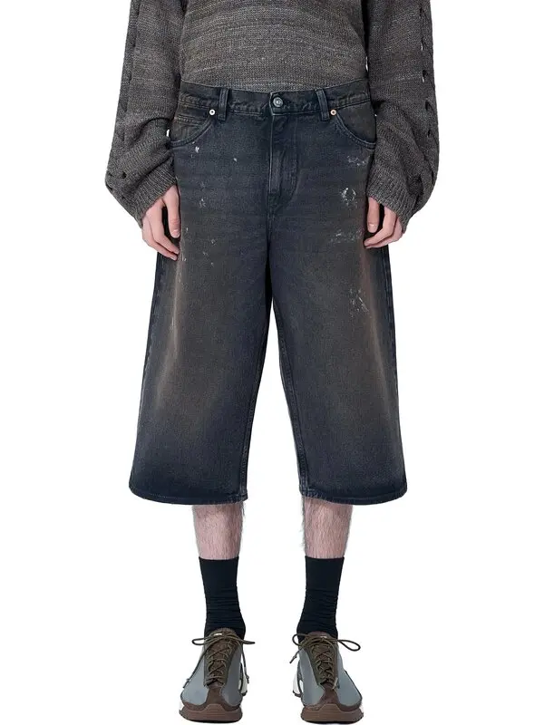 Our Legacy Wide-leg Capri Cut Denim Culottes - Black