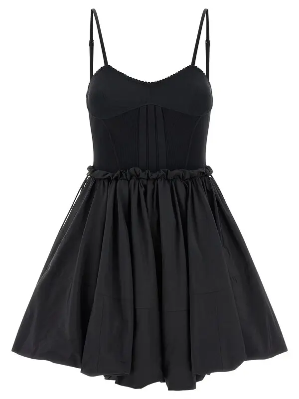 Attico Taffeta Dress - Black