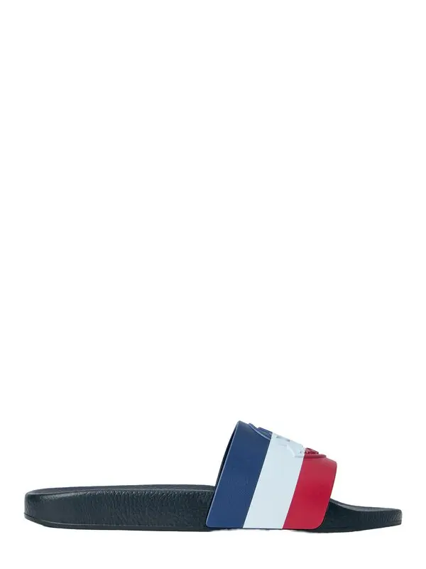 Moncler Basile Striped Slide Sandals - Black