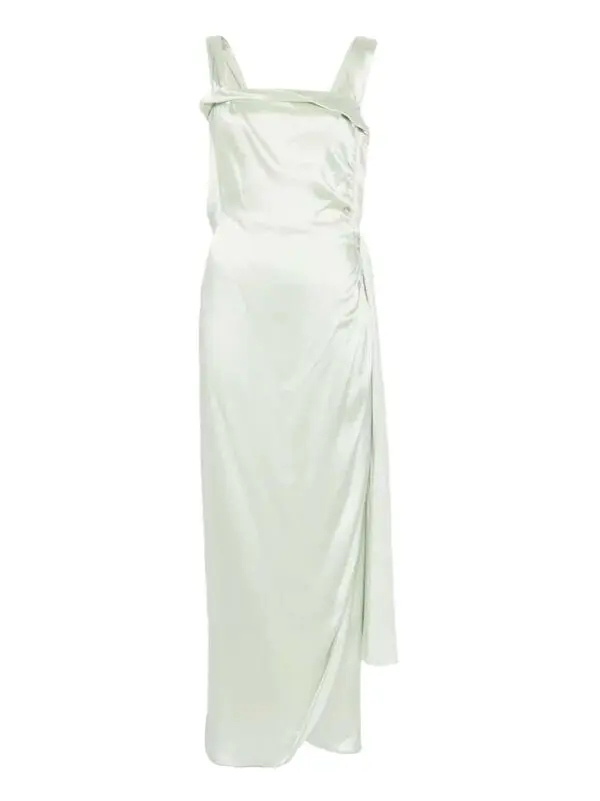 MAISON MARGIELA Long Draped Dress - Green