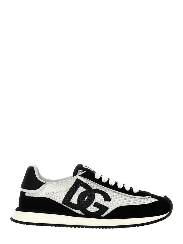Dolce & Gabbana Dg Cushion" Suede And Mesh Sneakers - Multicolor