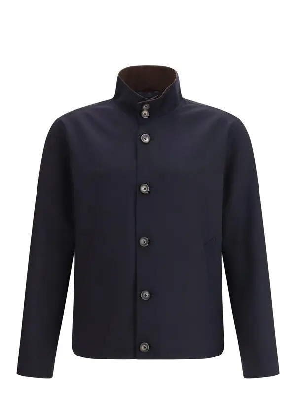 Herno Double Light Stretch Wool Jacket - Blue