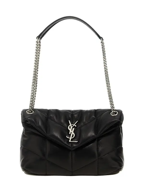 Saint Laurent Puffer Lou Lou Shoulder Bag - Black