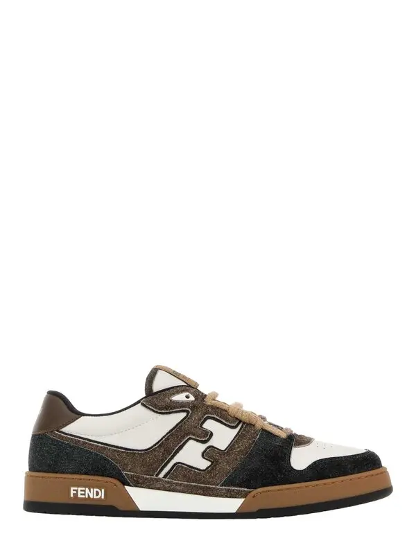 Fendi Leather And Suede Match Sneakers - Multicolor