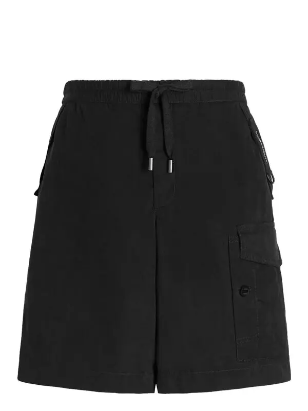 Dolce & Gabbana Waxed Faille Bermuda Shorts - Black
