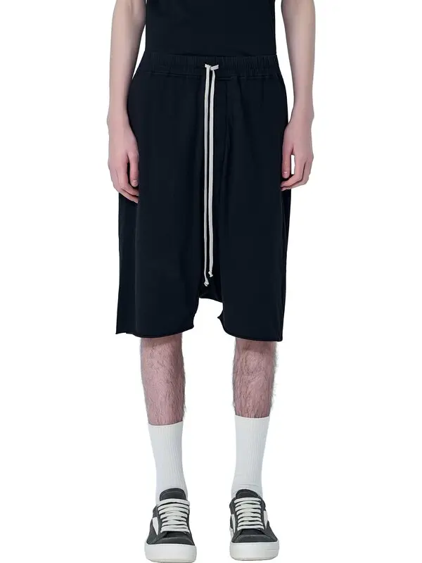 Rick Owens Drop-crotch Drawstring Shorts - Black