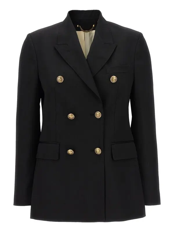 GOLDEN GOOSE Diva Virgin Wool Double-breasted Blazer - Black