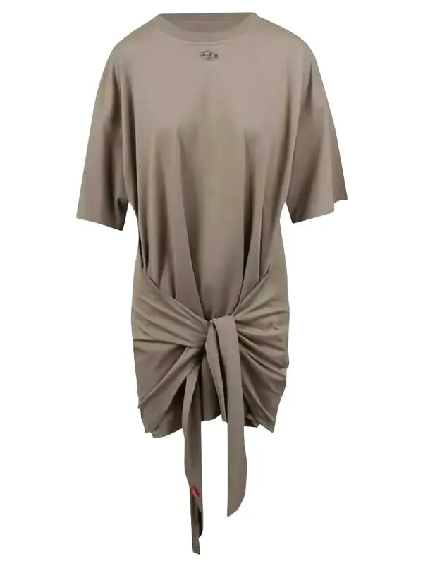 DIESEL® D-eivor Short Dress With Knot Detail - Gray