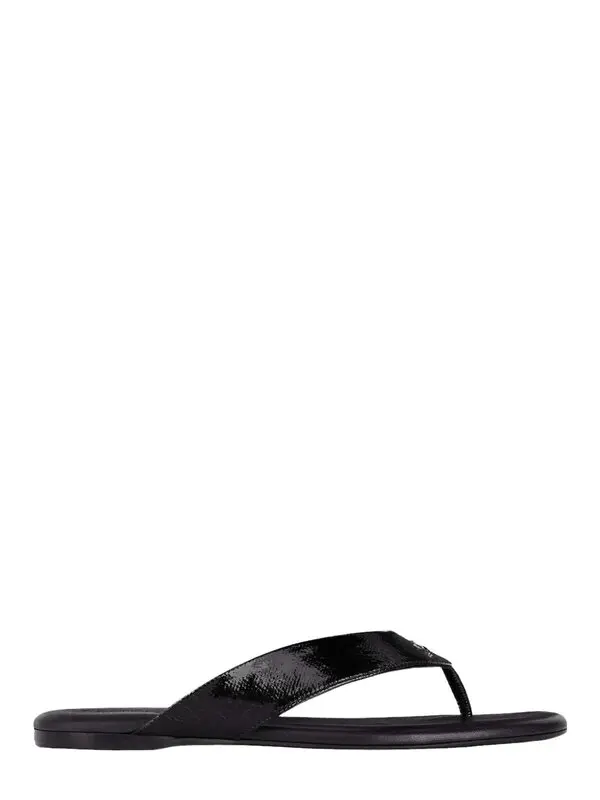COURREGES R" Logo Slide Sandals - Black