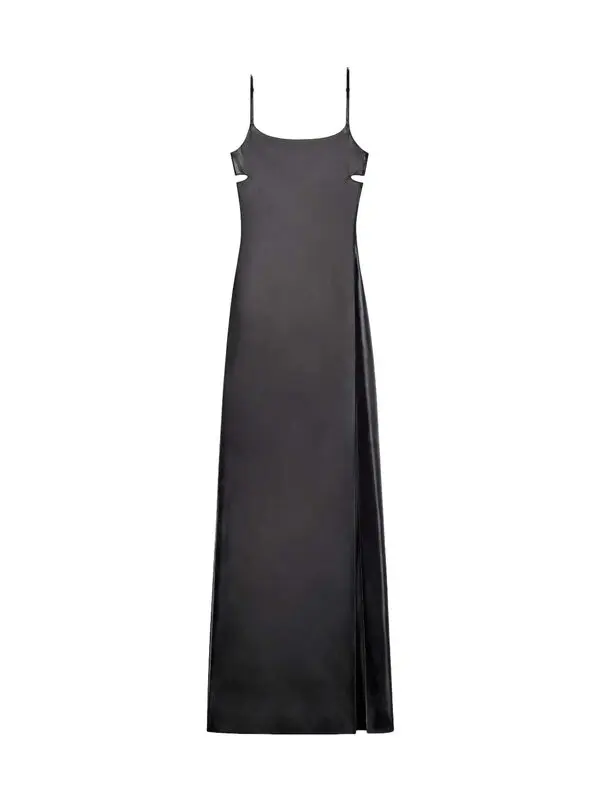COURREGES Long Dress With Cut-out Detail - Black