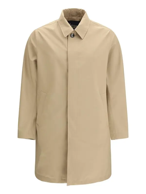 Herno Polyester Trench Coat - Cream