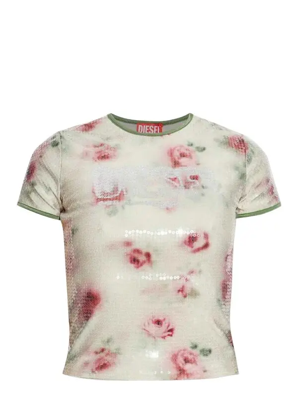 DIESEL® T-unkel Floral Sequin T-shirt - Multicolor