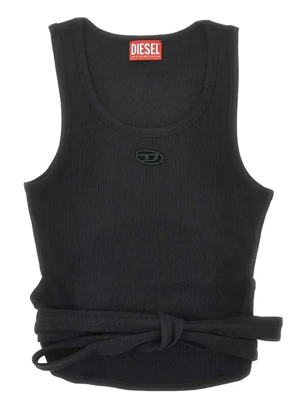 DIESEL® Knotted Tank Top - Black