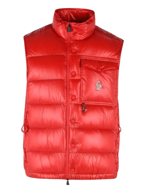 Moncler Uychi Foldable Polyamide Padded Vest - Red