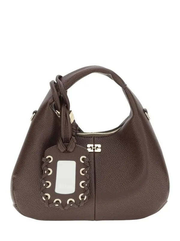 GANNI Hobo Mini Handbag - Brown