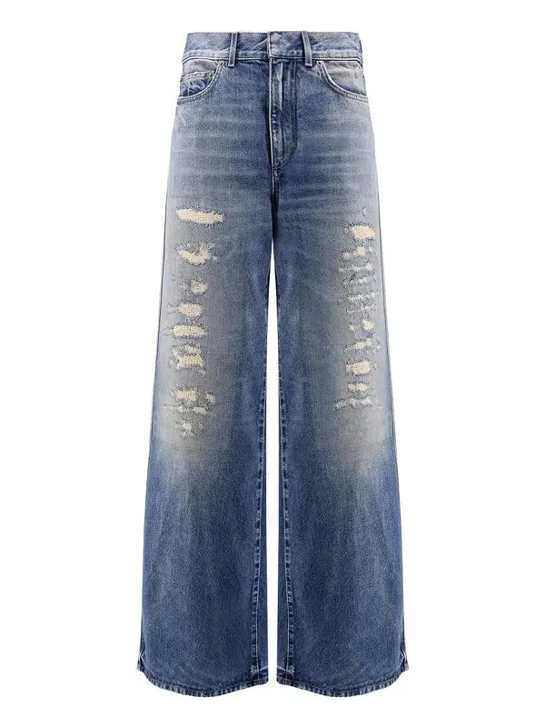 Dior Flared Jeans With Distressed Effect - Multicolor