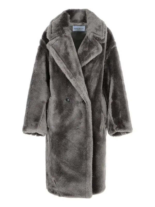 STAND STUDIO Biba Grey Wool Coat - Gray
