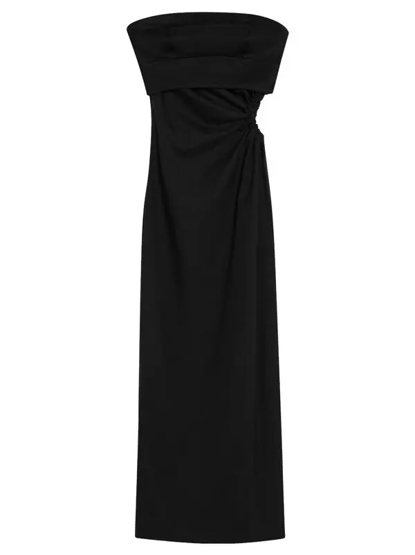 Max Mara Bustier Dress In Wool Blend - Black
