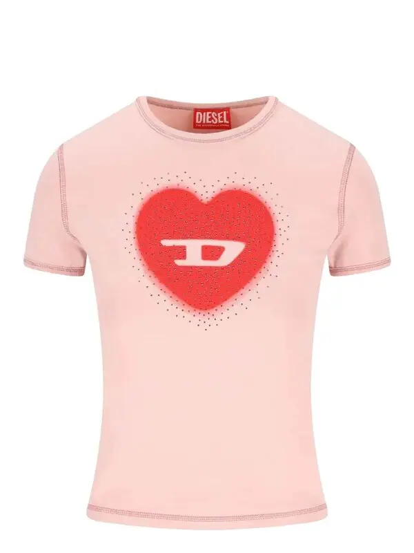 DIESEL® Logo Heart T-shirt - Multicolor
