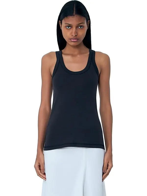 LEMAIRE Ribbed Cotton Racerback Tank - Black