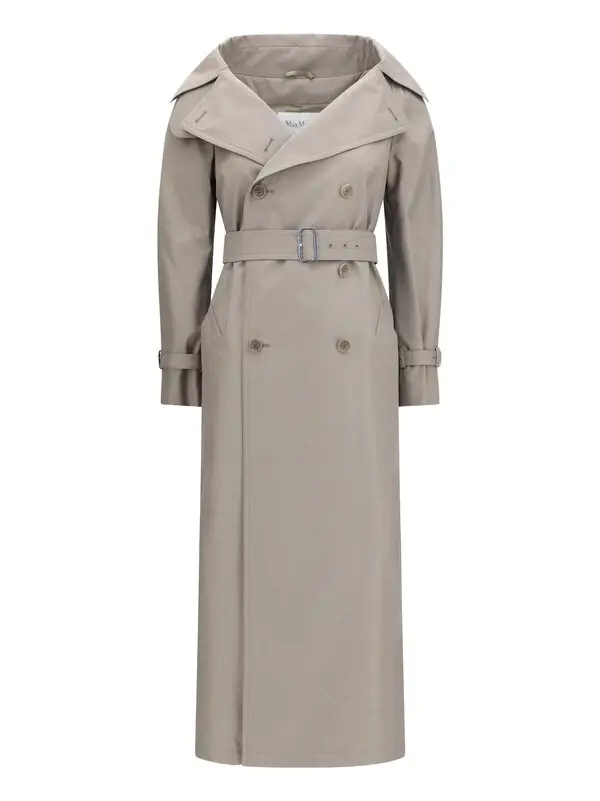 Max Mara Pancia Trench Coat - Gray
