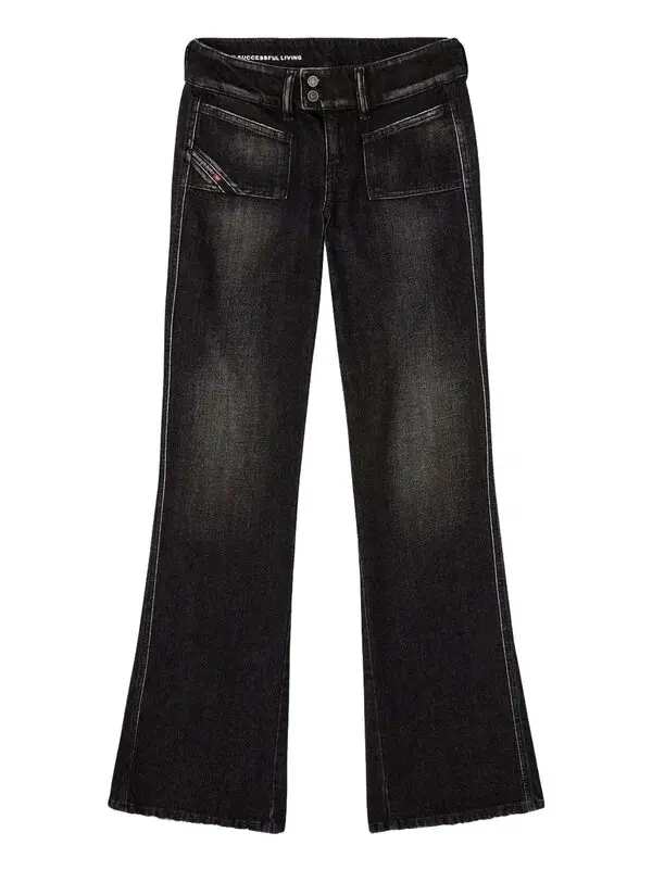 DIESEL® D-hush 09n50 Appliqué Jeans - Black
