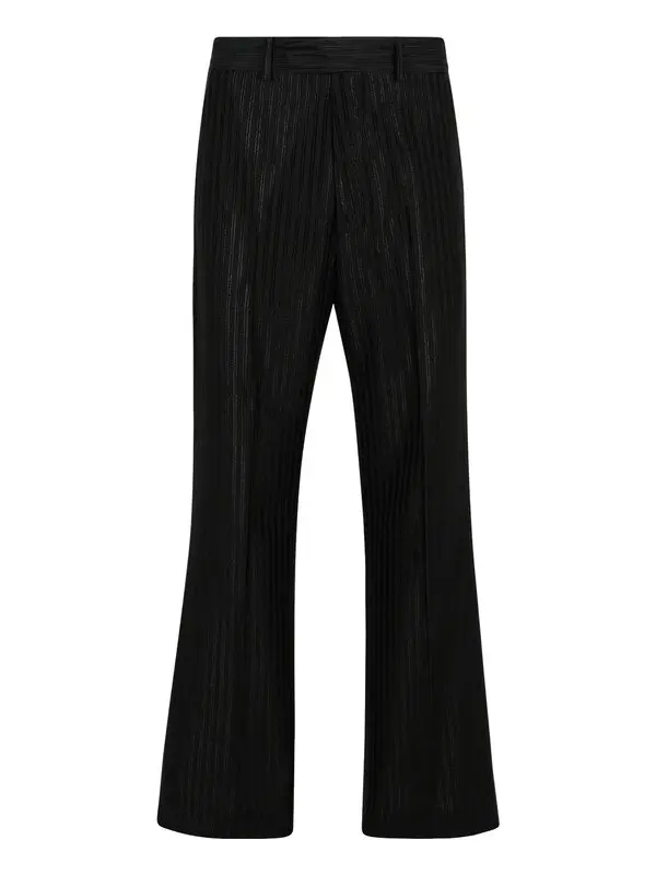 Amiri Viscose Blend Jacquard Trousers - Black