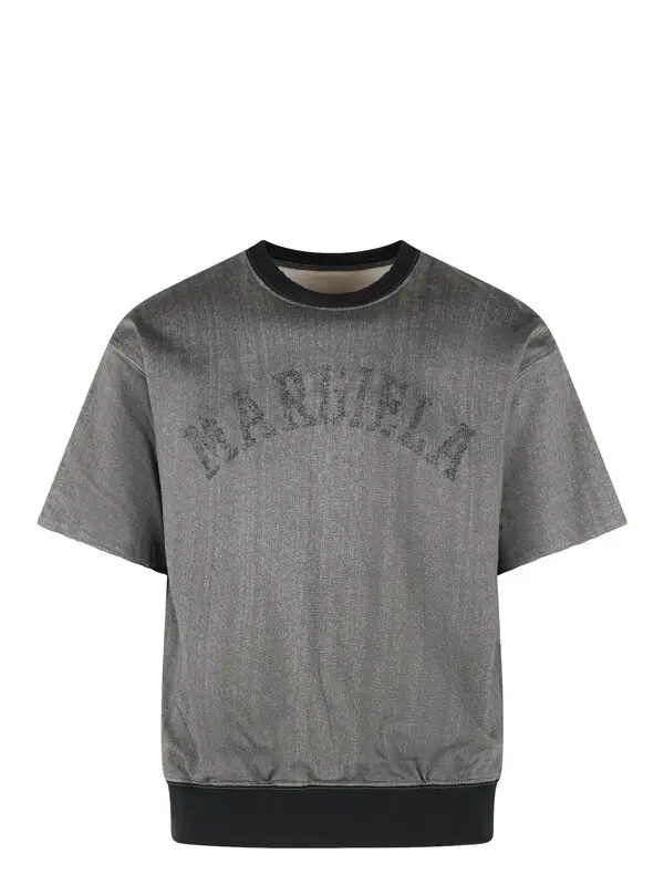 MAISON MARGIELA Viscose And Grey Cotton T-shirt - Gray