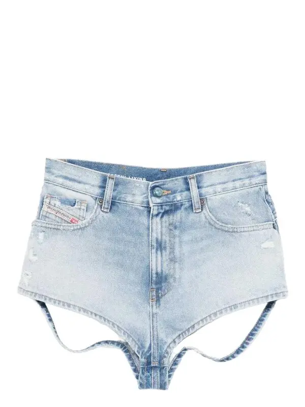 DIESEL® Distressed Denim Shorts - Blue