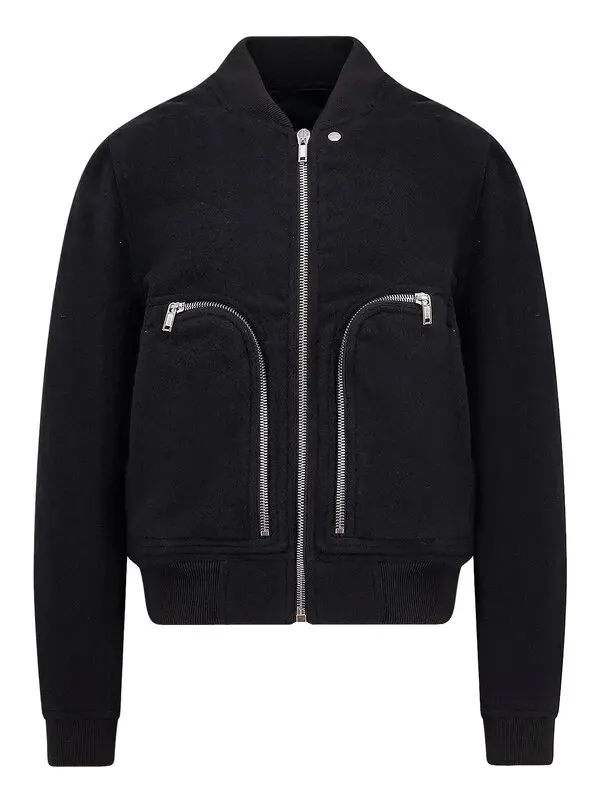 Rick Owens Bauhaus Flight Bomber In Virgin Wool - Multicolor