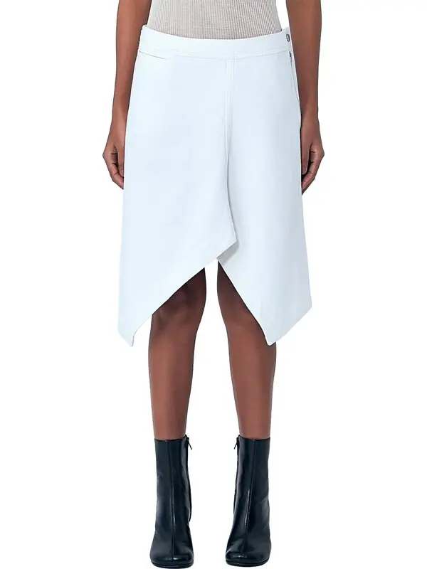 LEMAIRE Asymmetrical Denim Skirt - White