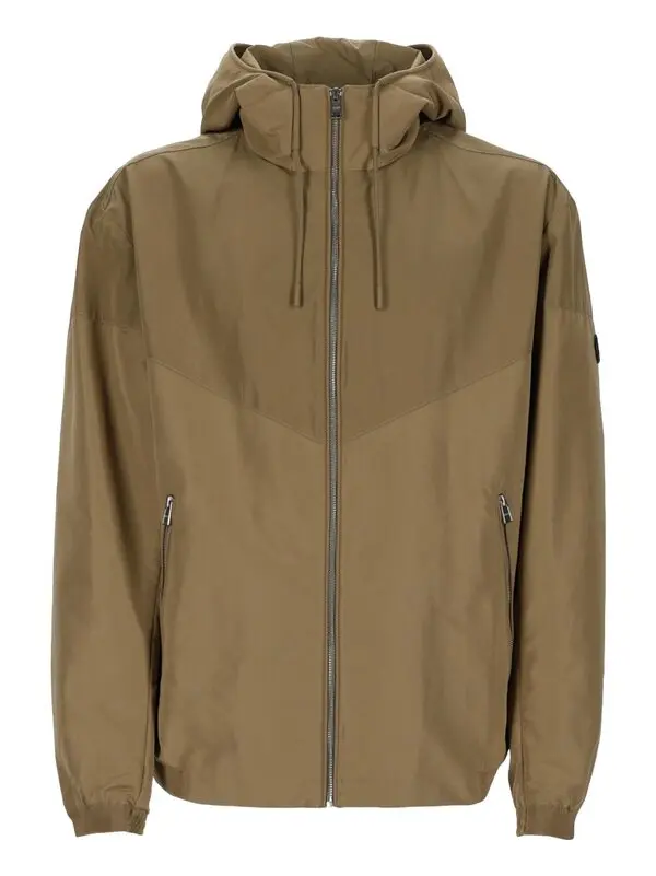 BOSS Hooded Zip Jacket - Cream