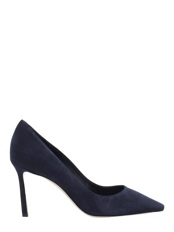 JIMMY CHOO Romy Pumps Suede Pointed-toe Stiletto Heels - Blue