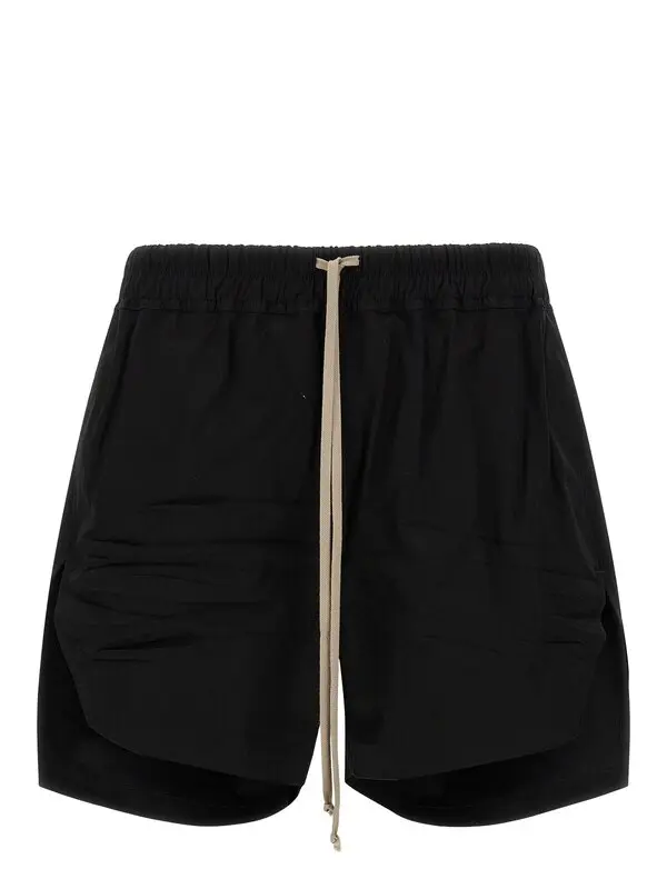Rick Owens Cotton Poplin Bermuda Shorts - Black