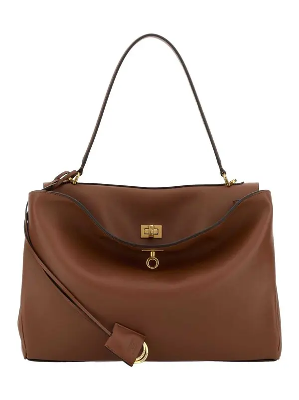 Balenciaga Caramel Leather Medium Rodeo Handbag - Brown