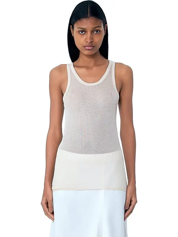 LEMAIRE Lemmaire Rib-knit Sleeveless Tank Top - Pink