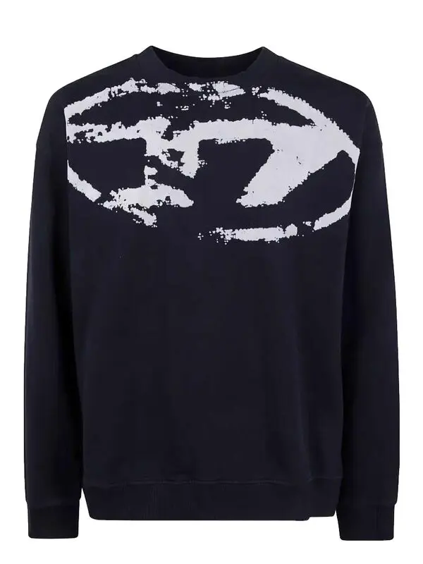 DIESEL® Printed Crewneck Sweatshirt - Black